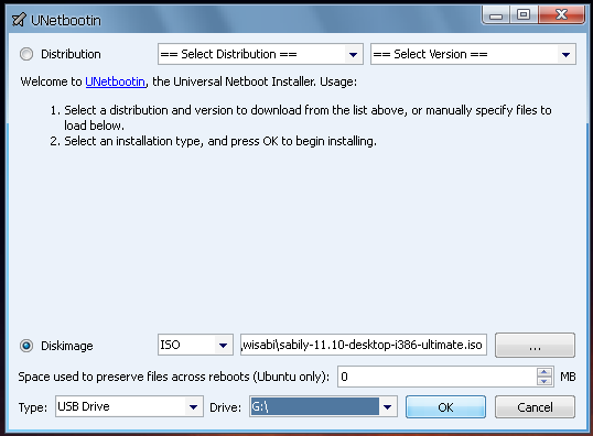 Linux Sabily: Install Sabily 11.10 ( Uhud) melalui usb