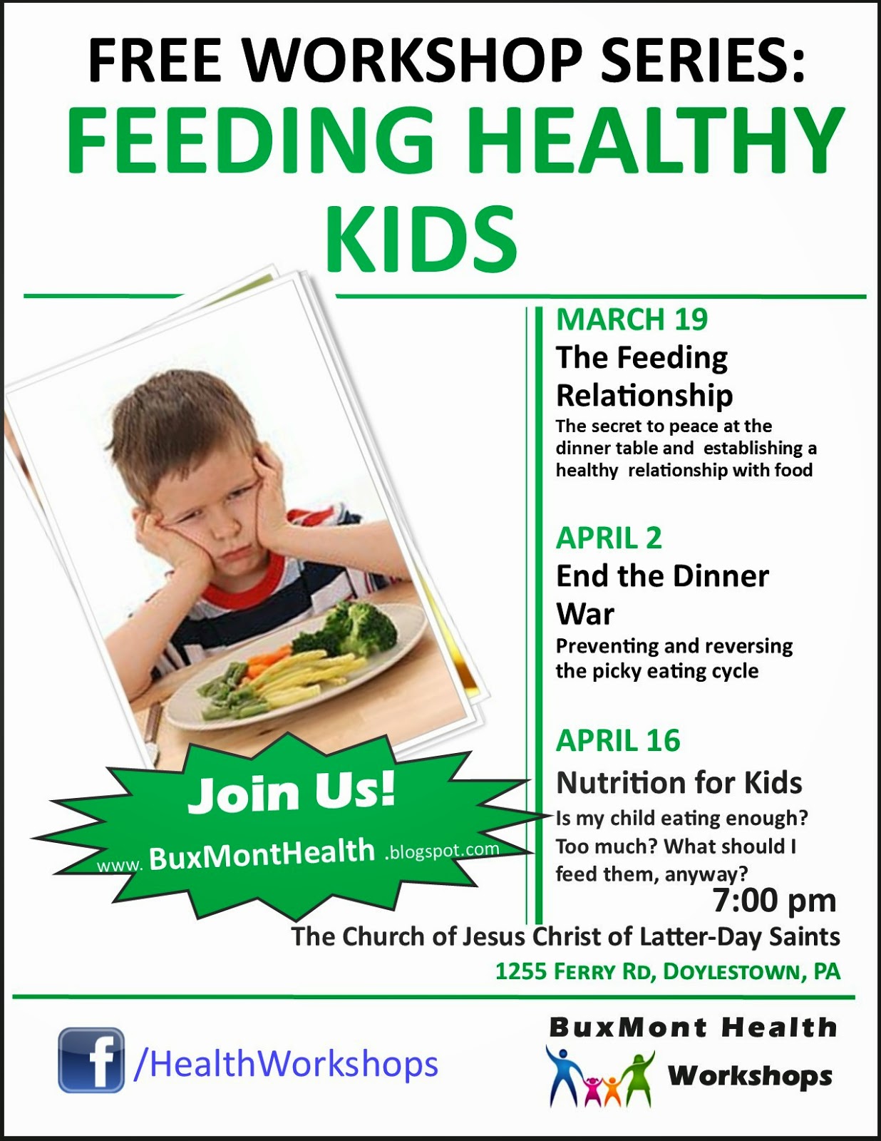 BuxMont Health Workshops New Workshop Series Feeding Healthy Kids BuxMont Health Workshops New Workshop Series Feeding Healthy Kids