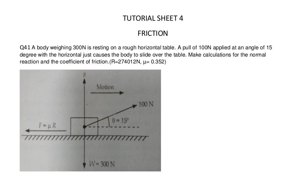 Friction: Questions with answers 2018 - Engineering Mechanics