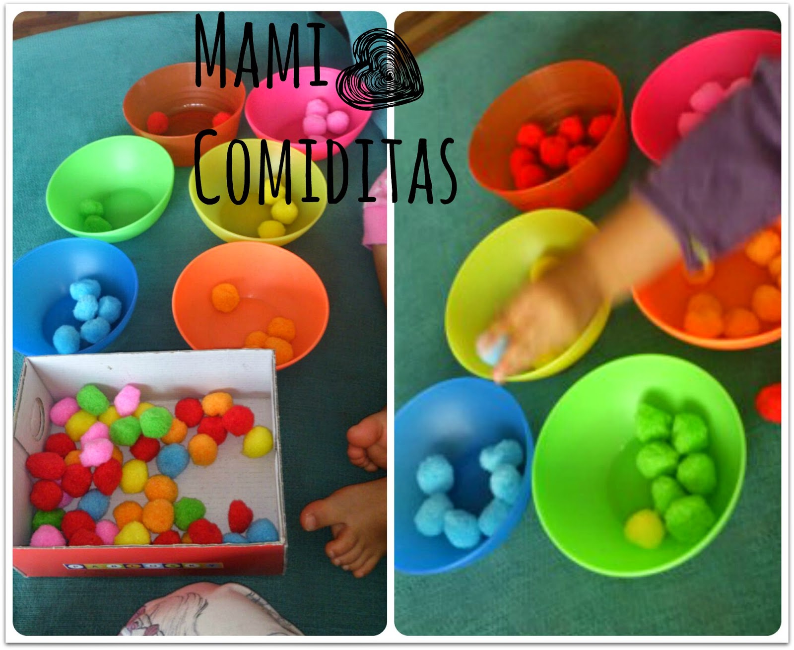 Mami Comiditas: A jugar: Juego con pompones