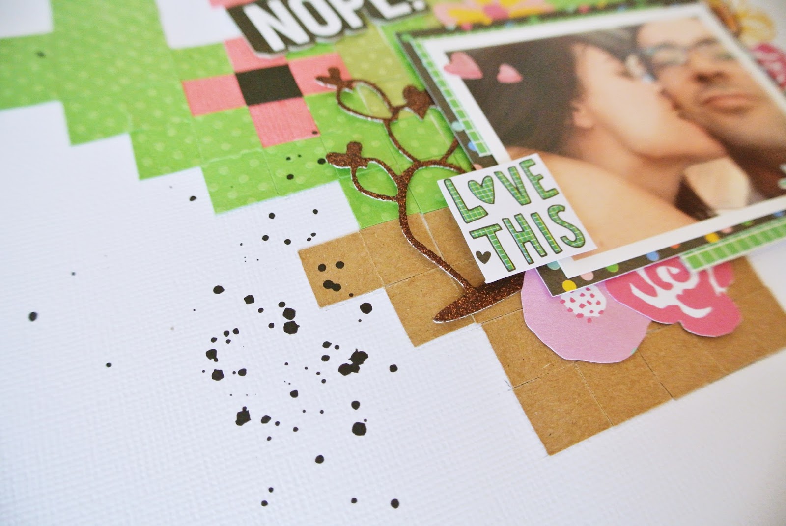 Layout "Cactus" pixel art para el reto de Septiembre de Up & Scrap ...