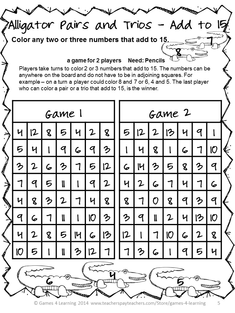 Fun Games 4 Learning: NO PREP Math Games Freebies