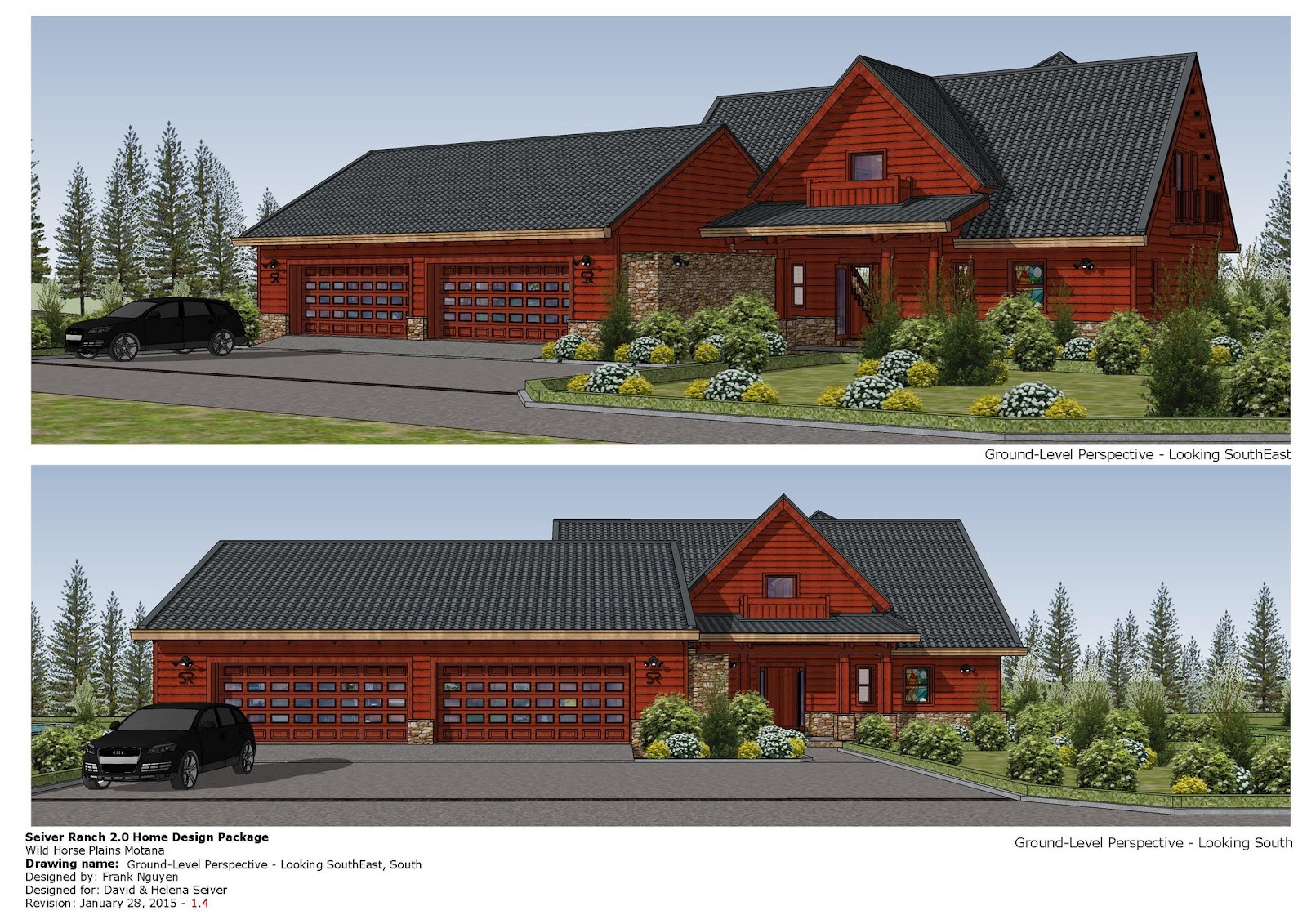 LH100 - Log House Plans - Log House Design - (in Montana)