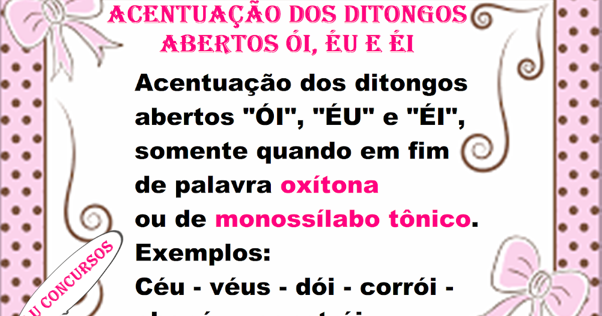 Quais São Os Ditongos - BINKEDU