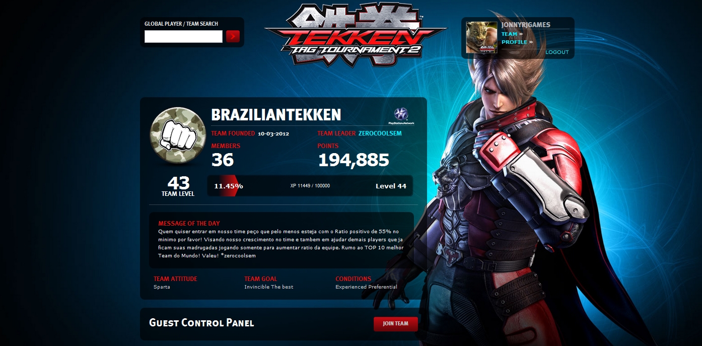 TEKKEN SENSHU: PARTICIPANTES DO TORNEIO TEKKEN TAG 2 ONLINE BRASIL