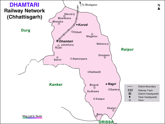 Rail-Map-india: Dhamtari_railway_map