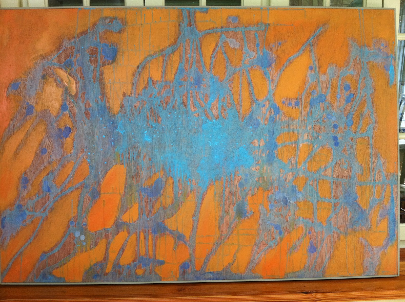 Buddy LaHood Art: Orange and Blue abstracts