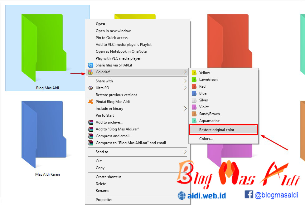 Cara Membuat Folder PC/Laptop Menjadi Warna Warni - Blog Mas Aldi