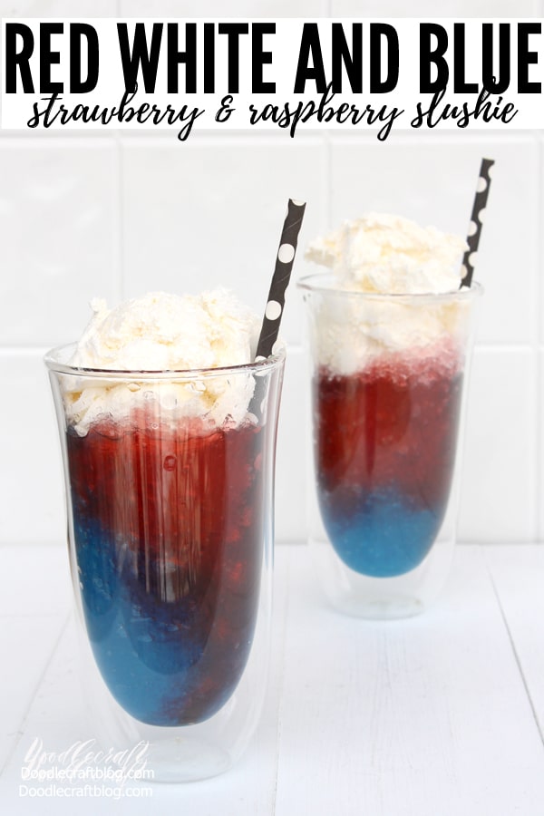 Red White Blue Summer Slush Drink Recipe with Torani Syrup -- # ...