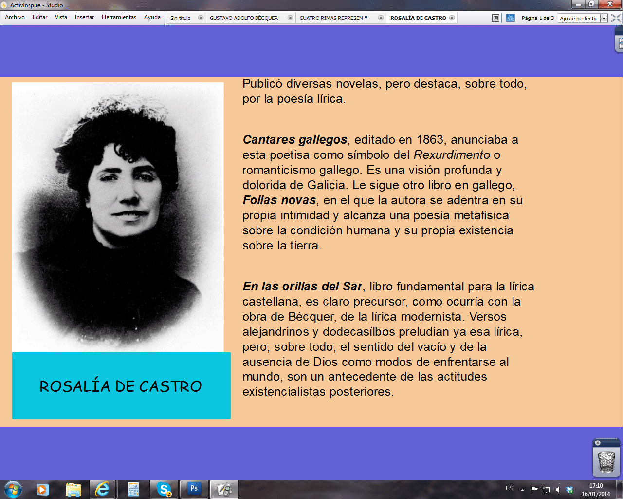 LENGUA Y LITERATURA: Rosalía de Castro