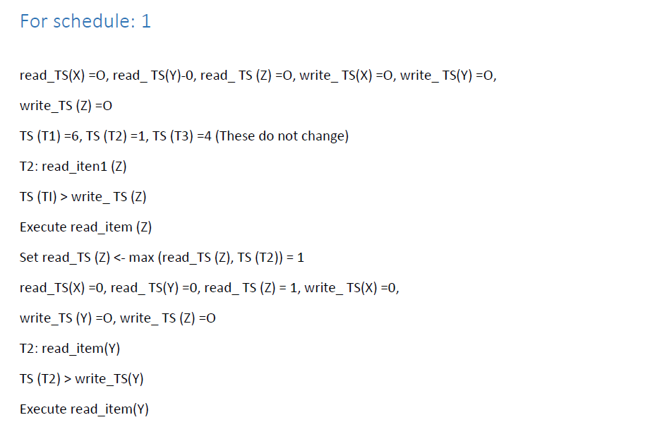 Time Stamp Algorithm with tow different schedules complete solution ...