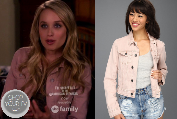 Secret Life: Season 5 Episode 21 Grace's Pink Denim Jacket | Shop Your TV