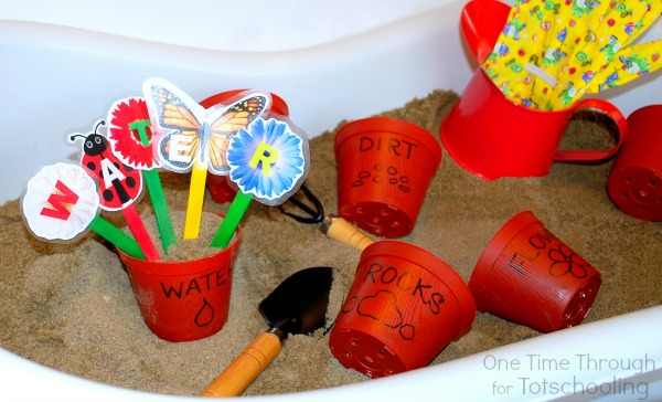 Playful Alphabet Garden with Free Printable | Totschooling - Toddler ...