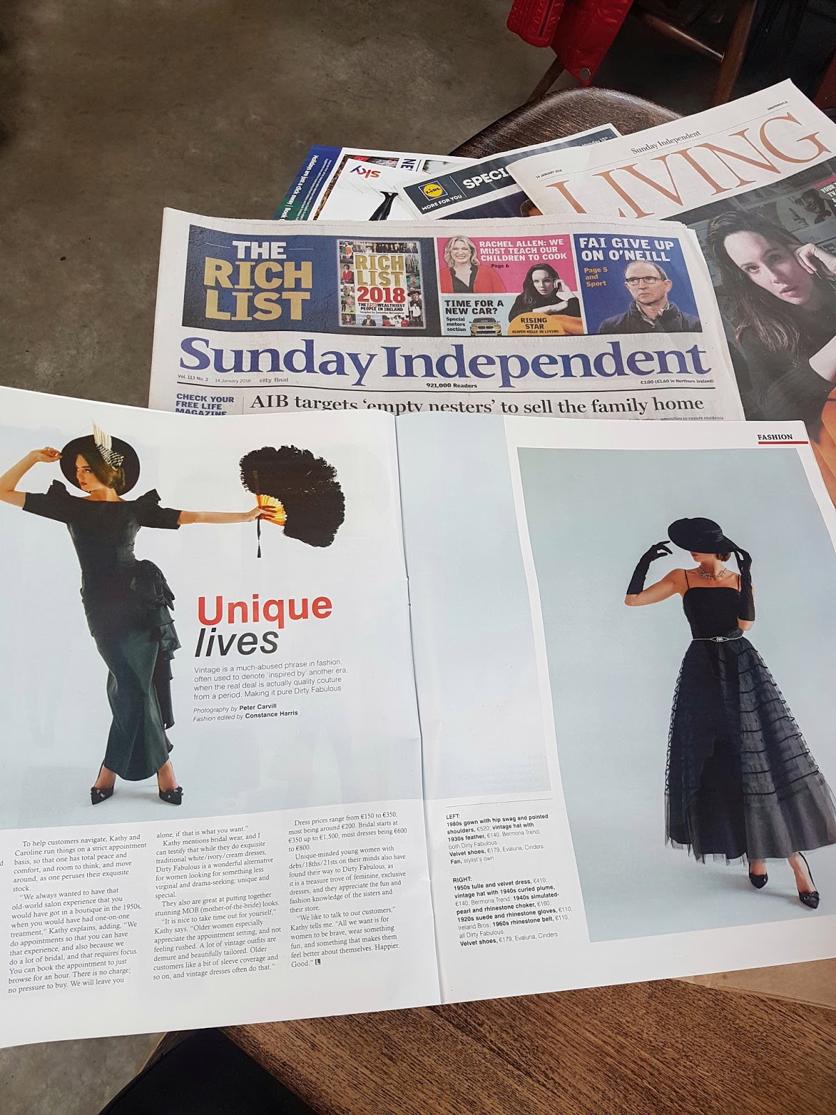 Dirty Fabulous: Unique Lives - Sunday Independent, Life Magazine, 14th ...