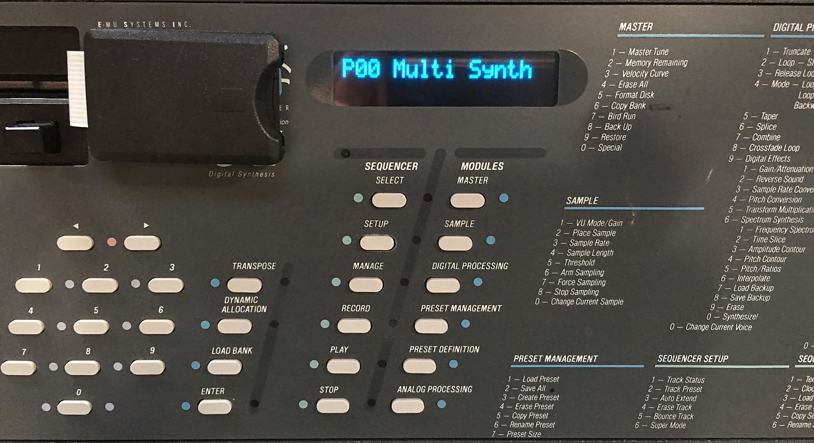 MATRIXSYNTH: Emu Emax 1 SE Rack Sampler w/SCSI2SD OLED Display SN 0680192