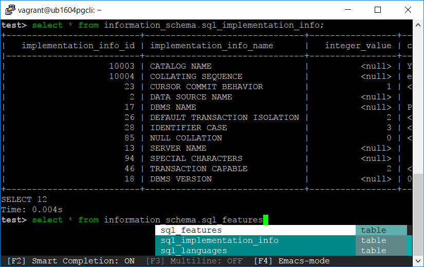 serverあれこれ: VagrantでpgcliとPostgreSQLがインストールされた仮想マシン(Ubuntu16.04)を構築する。