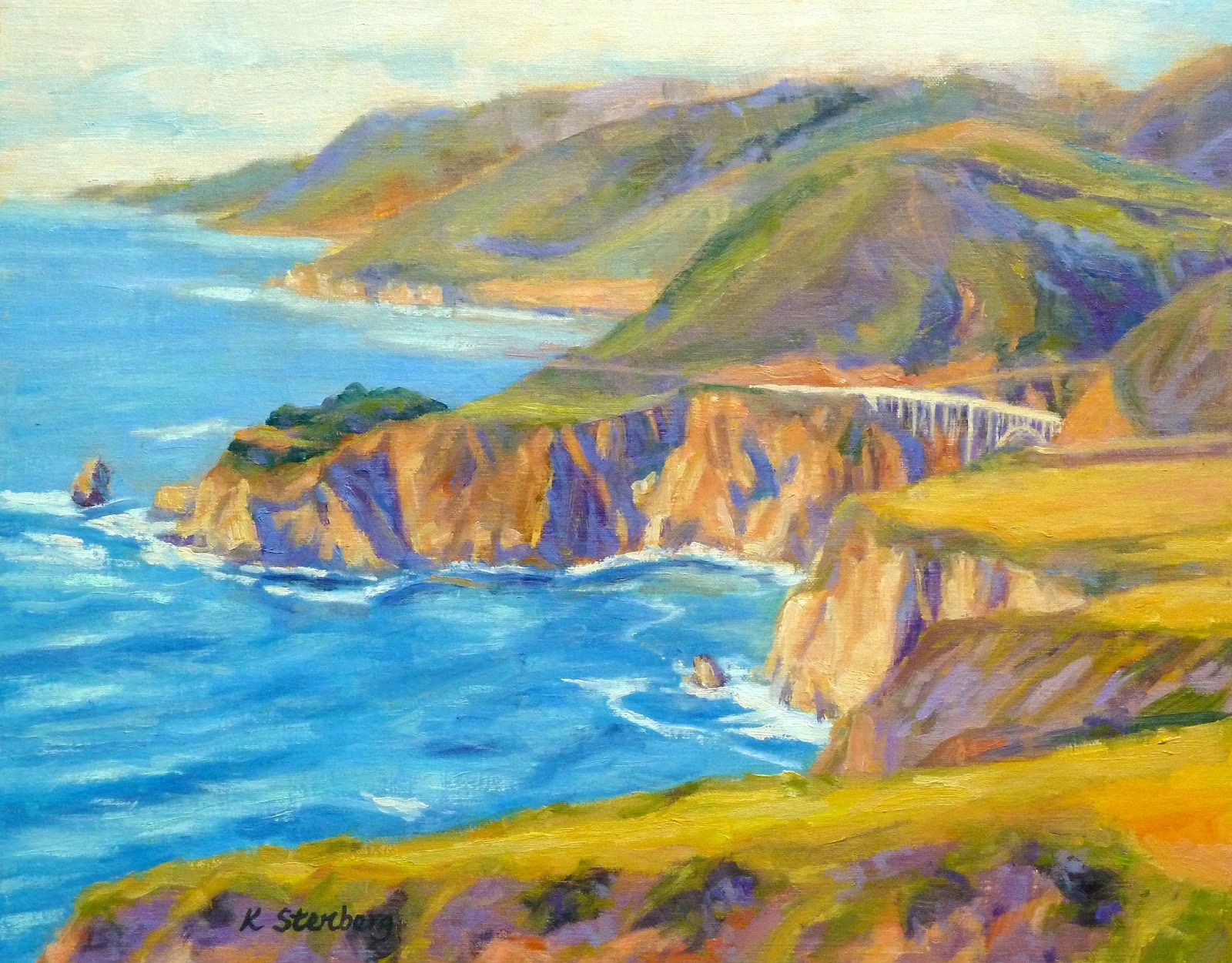 Kim Stenberg's Painting Journal: "Big Sur Widflowers" (oil on linen; 10 ...