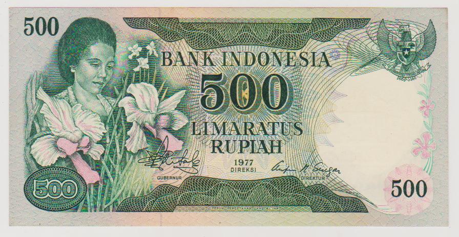 500 Rupiah Bunga Anggrek Tahun 1977 - UANG KUNO
