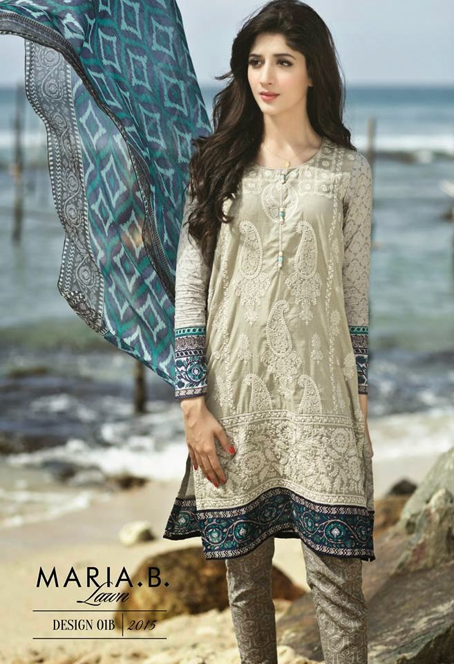 Maria B Summer Designs Lawn collection 2015 by Reshma Tex - Indian ...