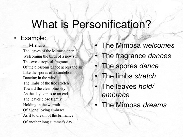 Life Is Not What You Think: Teaching Personification