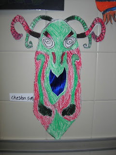 Mrs. Manzella's Student Gallery: 5TH GRADE: COMPLEMENTARY COLOR CREATURES