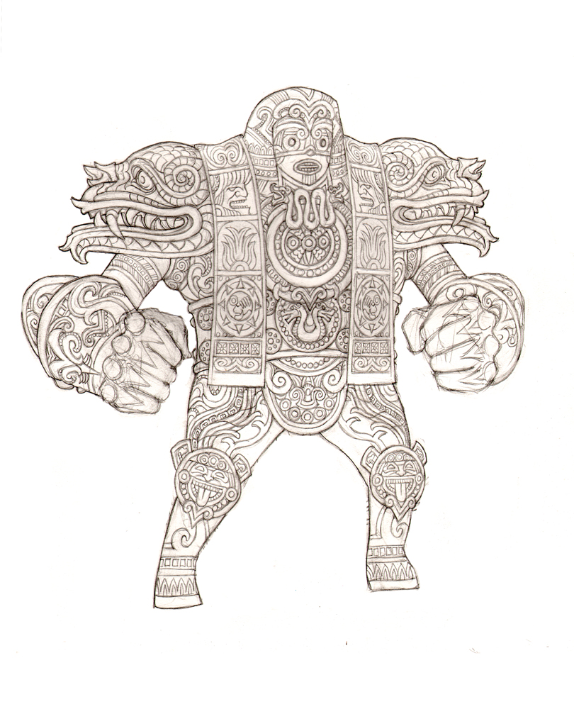 Aztec Golem by Dan Warren : r/ImaginaryMonsters