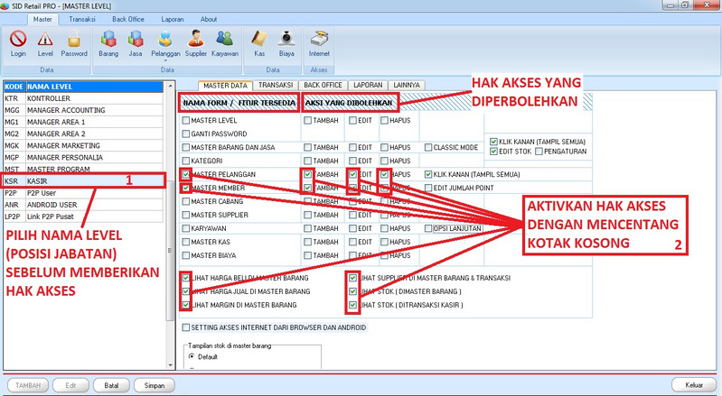 Cara Membatasi Level Akses Karyawan