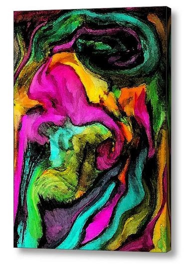 Contemporary Artists of Oregon: Sacrifice Mixed Media Abstract Colorful ...
