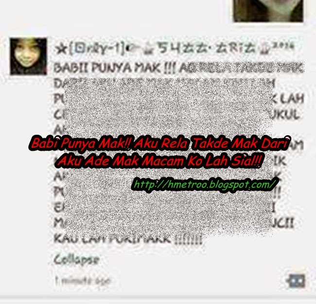 Babi Punya Mak!! Aku Rela Takde Mak Dari Aku Ade Mak Macam Ko Lah Sial!! - Harian Metro Online