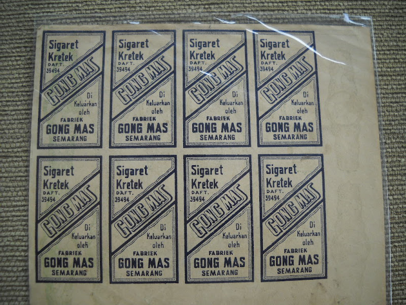 Barang sepuh: Etiket Rokok Gong Mas