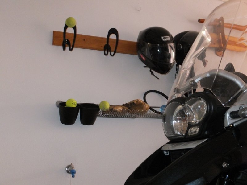 Easy DIY helmet hanger ~ Get Home Decorating