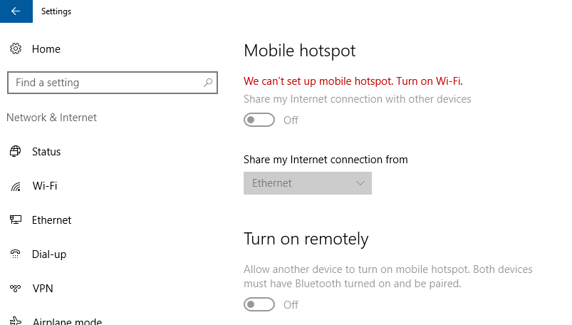 Mengatasi Mobile Hotspot di windows 10 erorr, We Can't Set up Mobile ...