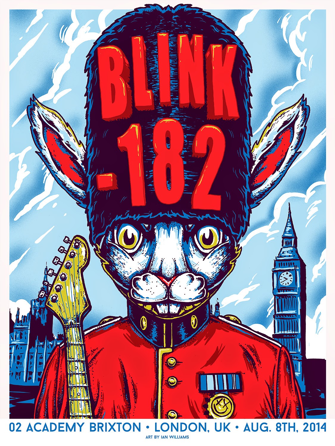 INSIDE THE ROCK POSTER FRAME BLOG: blink 182 London Poster by Ian ...