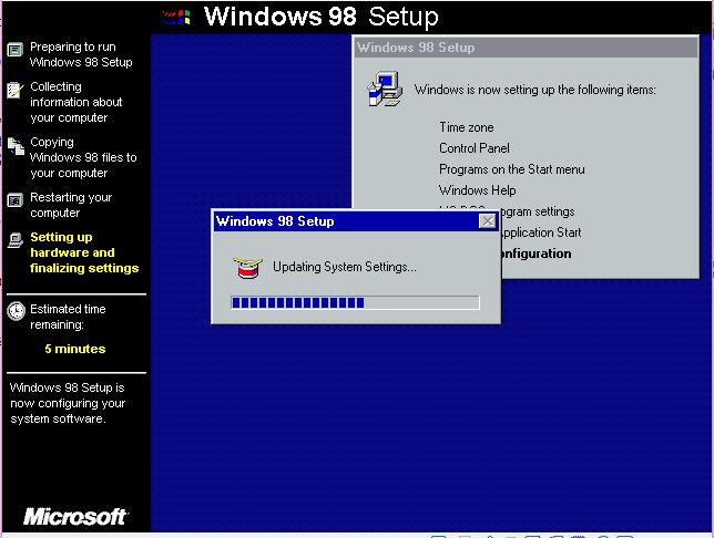 Windows 98 Boot Up
