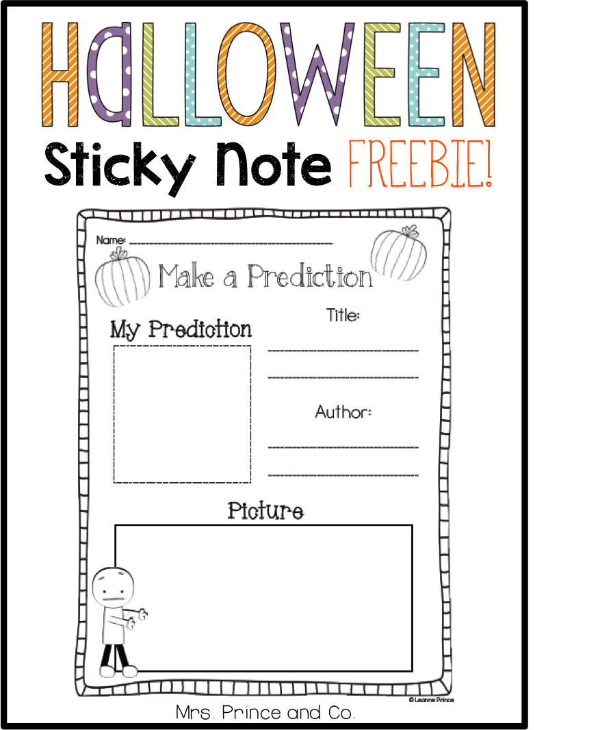Mrs. Prince and Co.: STICKY NOTE FREEBIE {HALLOWEEN STYLE}