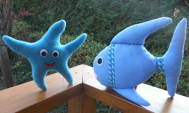Les doudous d'Anne: Petit poisson bleu et étoile de mer