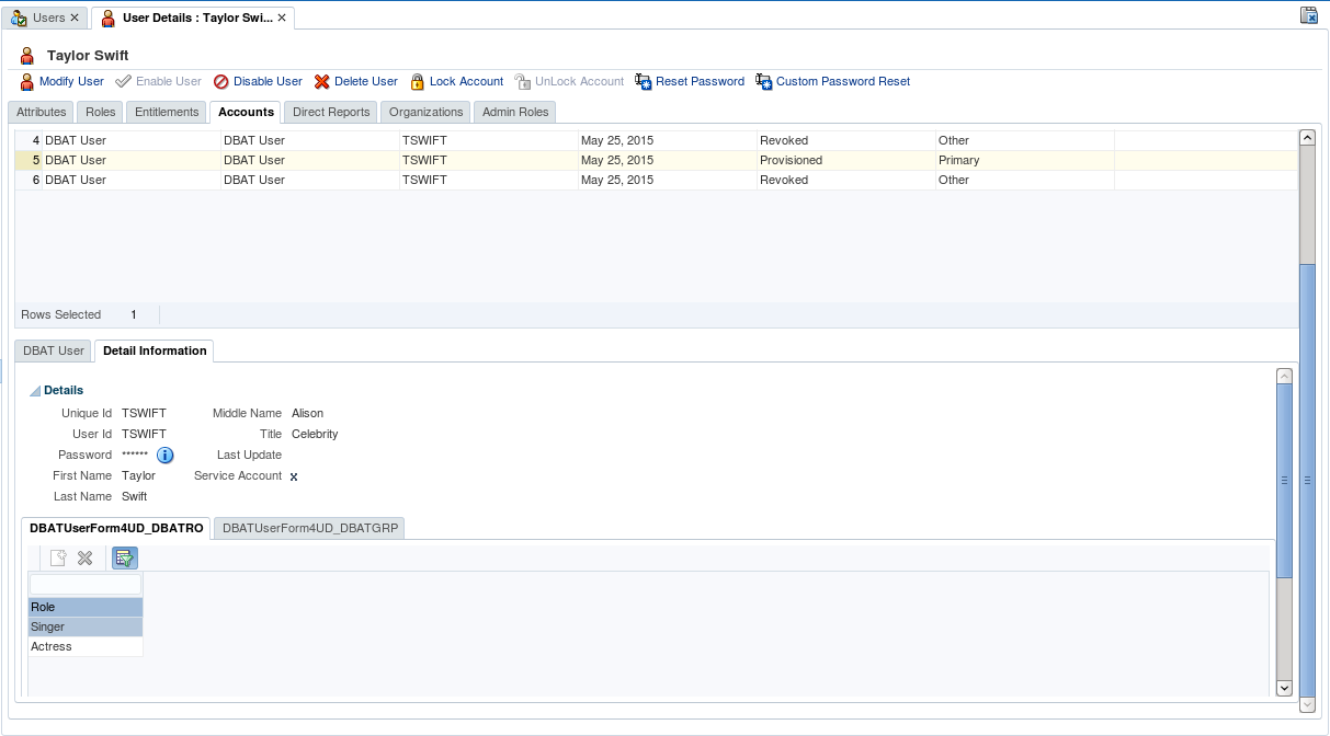 Oracle Stack: OIM API: Provisioning Resource Account to User