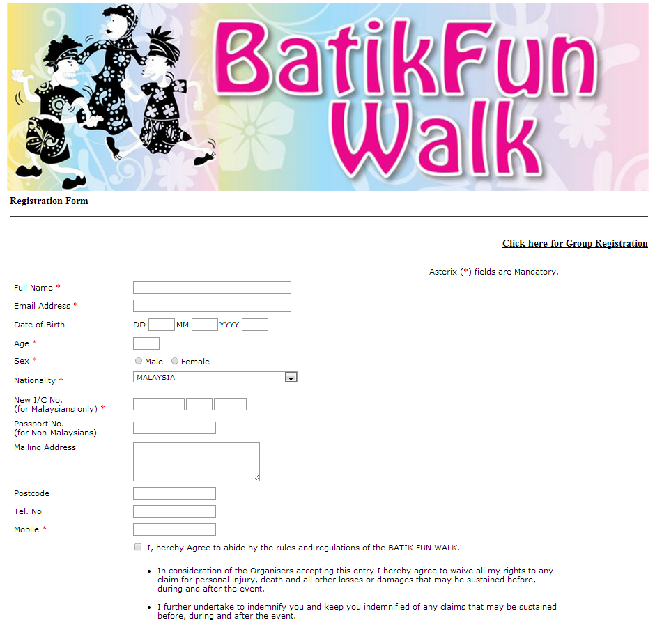 Batik Fun Walk Malaysia 2013 MaTIC | Atika Ramlan