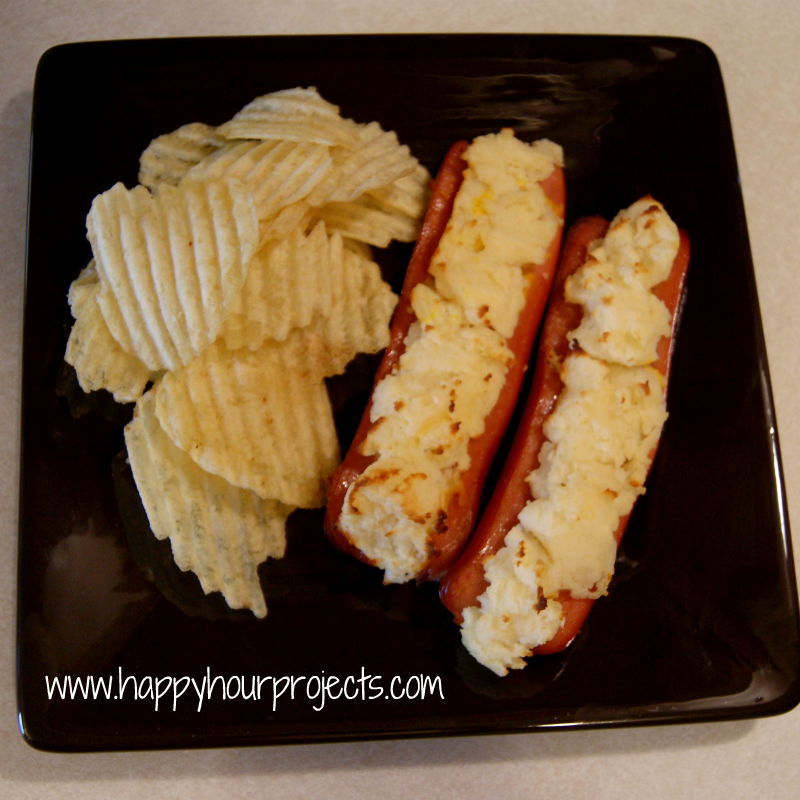 Stuffed Hot Dogs - Happy Hour Projects