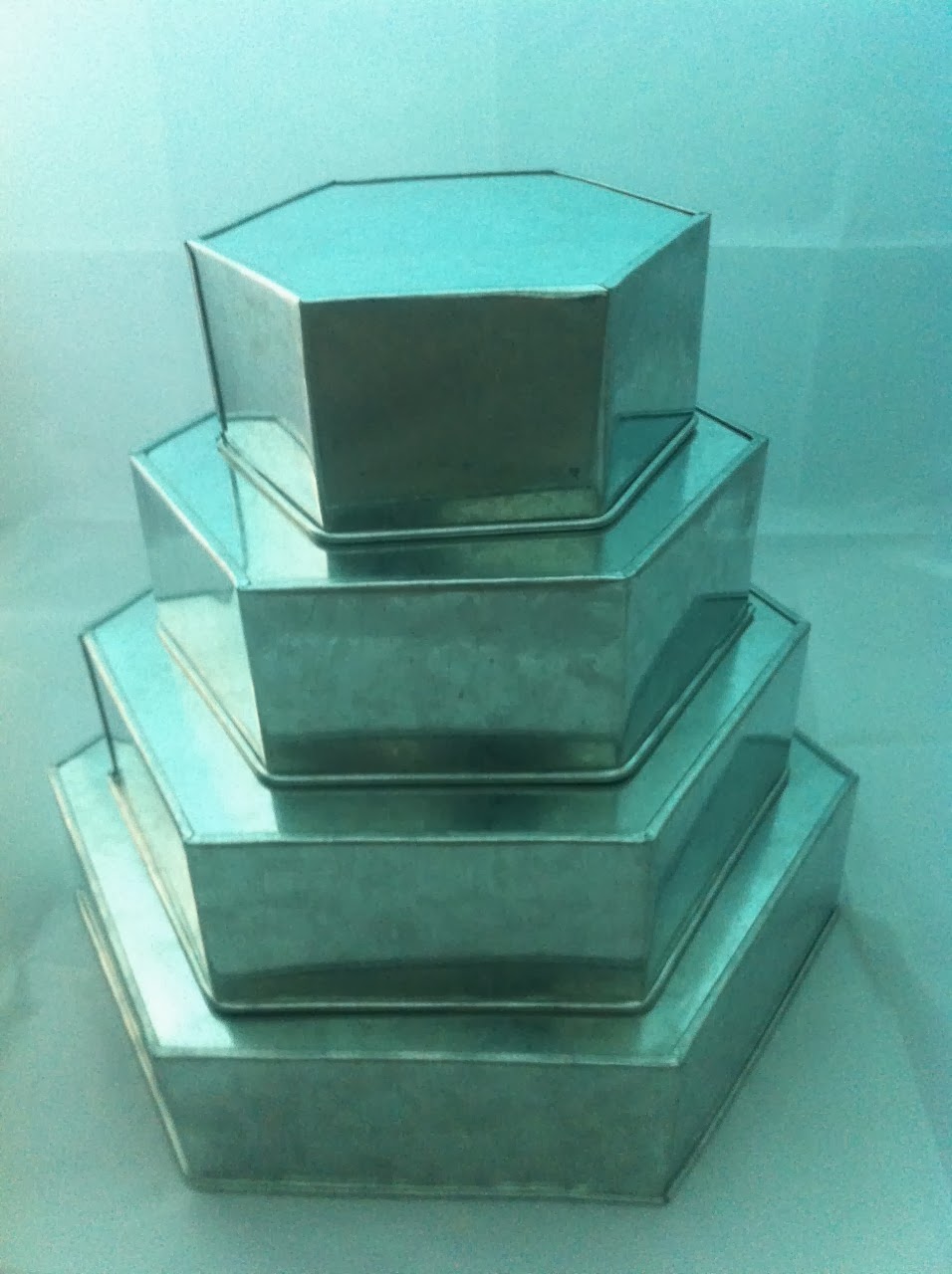 CAKE TIN STORE - WORLD WIDE: 4 TIER HEXAGONAL CAKE TINS