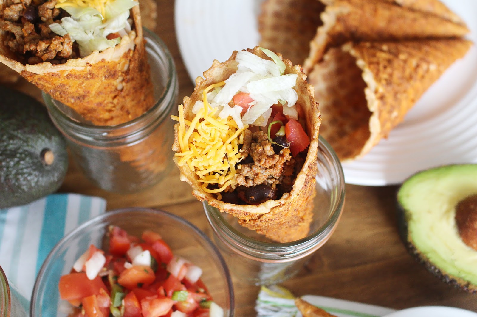 Kylee's Kitchen: Taco Waffle Cones