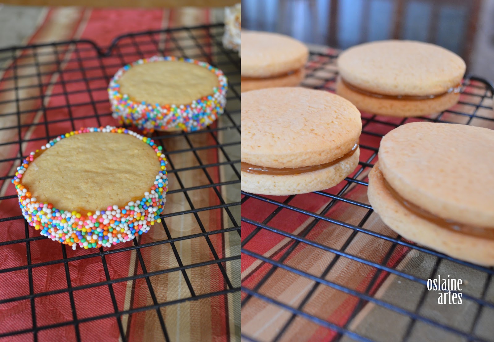 Bolachas Recheadas com Doce de Leite - Caramelo e Sal
