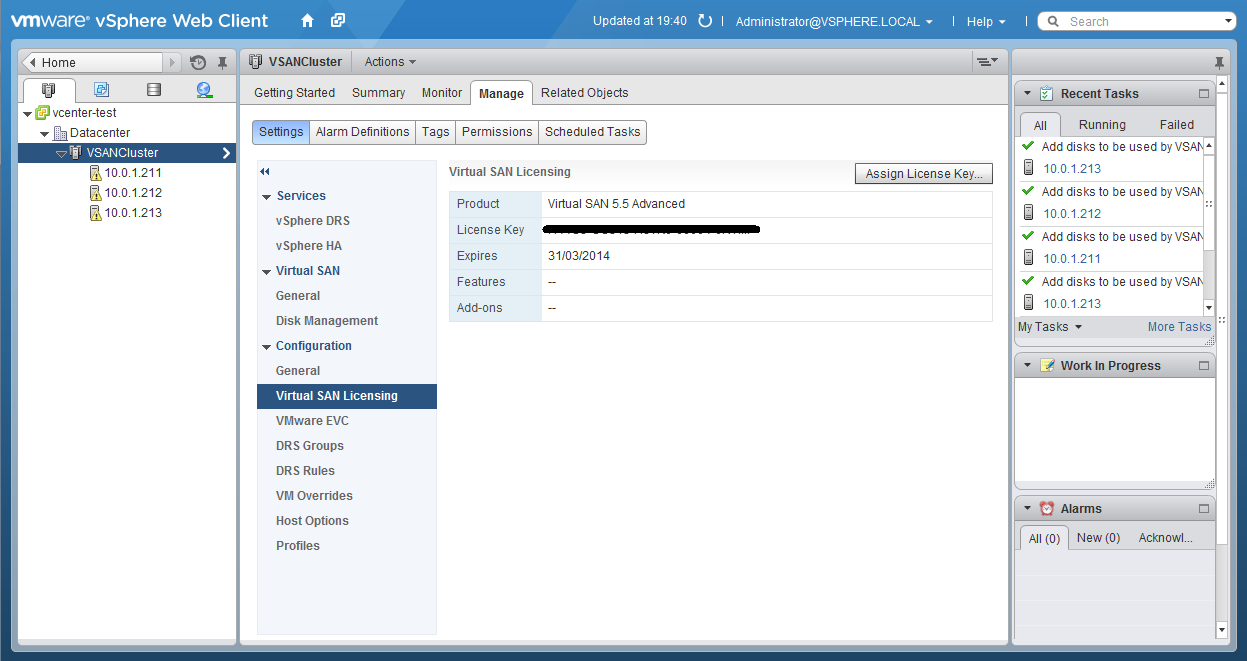 Hostile Coding: VMware: VSAN Part2 - Initial Setup