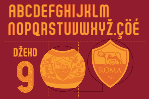 Football teams shirt and kits fan: Font AS Roma 2015/15 updated