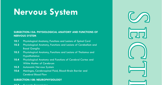Important topics in physiology for mbbs exams :Central nervous system