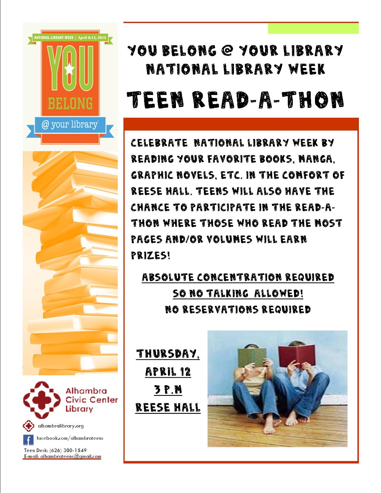 2012 National Library Week You belong @ your library