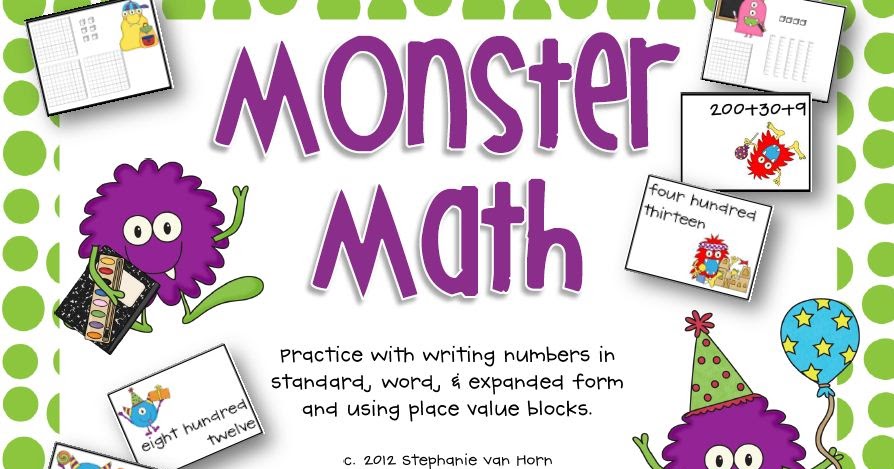 Ways to Write a Number: Monster Math | 3rd Grade Thoughts