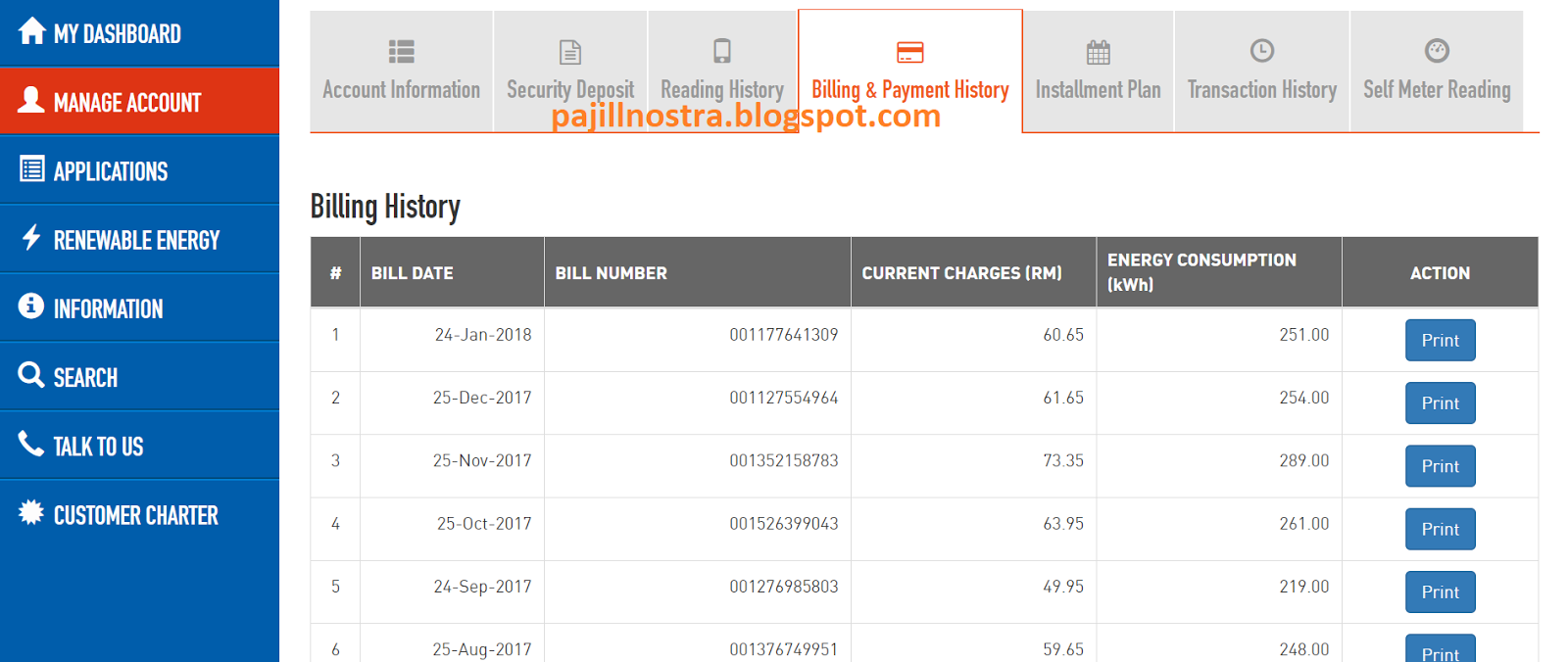 Pajill Nostra: MyTNB Portal - Bil Eletrik