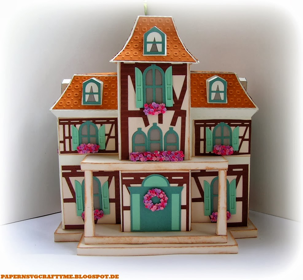 PAPER N SVG CRAFTY ME: My 3D GERMAN FACHWERKHAUS HALF TIMBER HOUSE