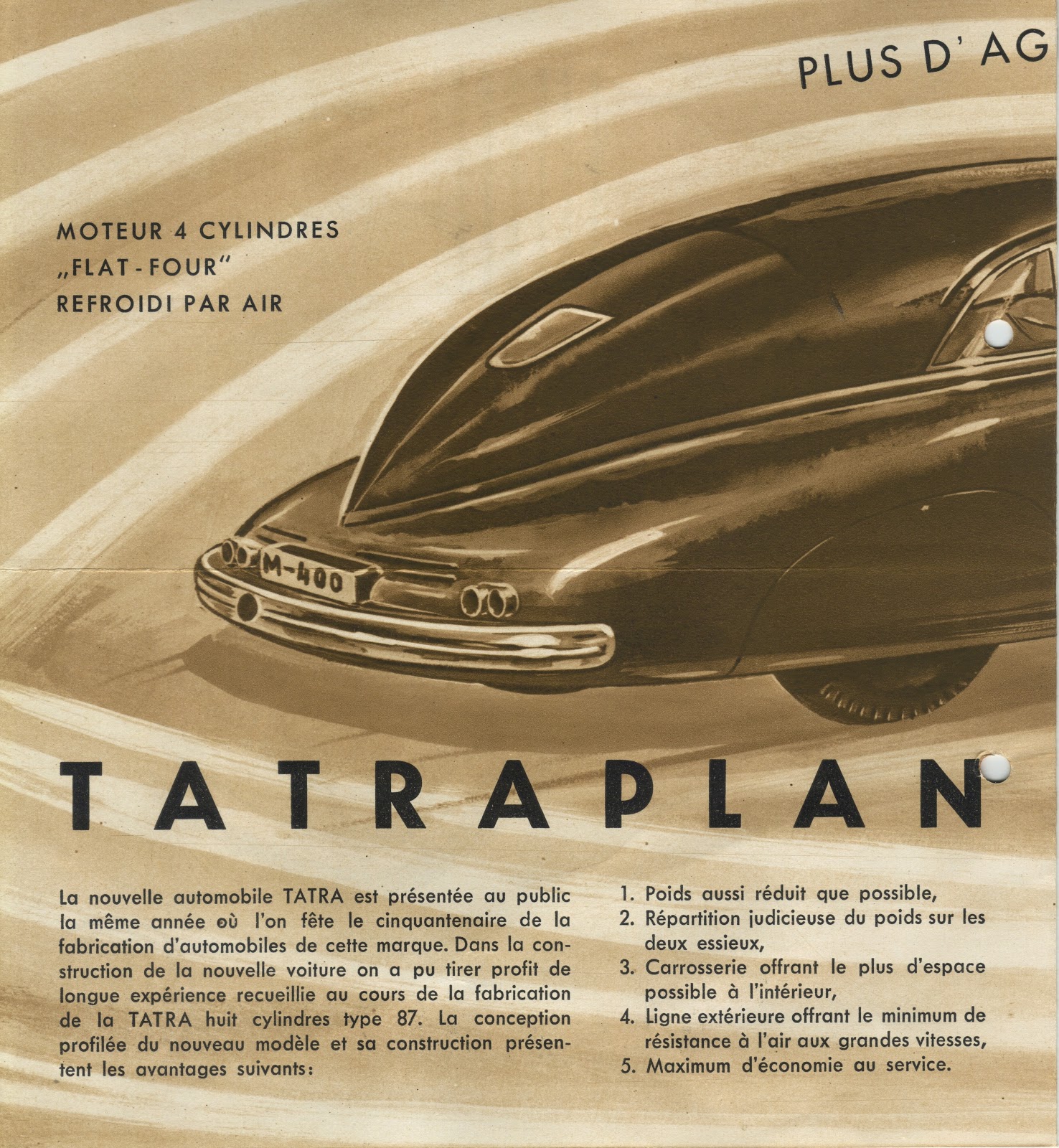 Heinkel Scooter Project: French Tatraplan brochure